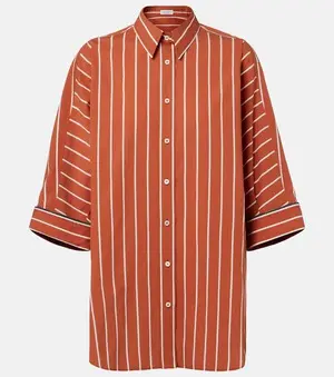 Brunello Cucinelli Striped Cotton-blend Shirt
