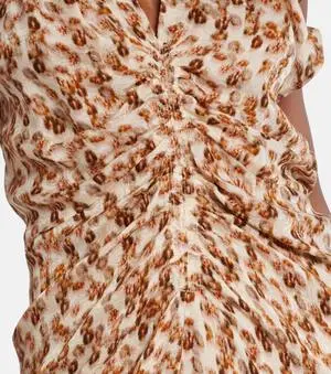 Isabel Marant Étoile Lyndsay Gathered Jacquard Midi Dress - Multicoloured