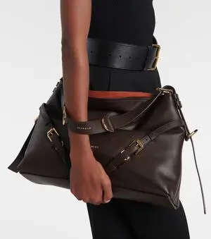 Givenchy Voyou Medium Leather Shoulder Bag - Brown