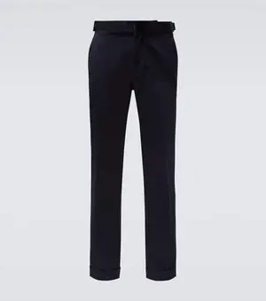TOM FORD Shelton Cotton Satin Suit Pants