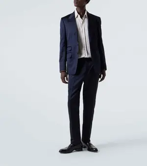 TOM FORD Shelton Cotton Satin Suit Pants