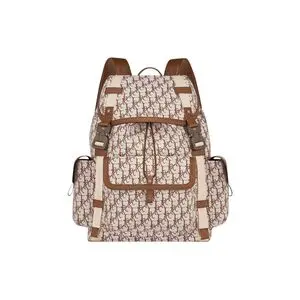 Dior X Cactus Jack Oblique Jacquard Hit The Road Backpack - Brown