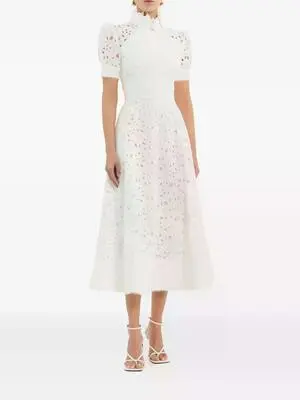 Rebecca Vallance Embroidered Midi Dress