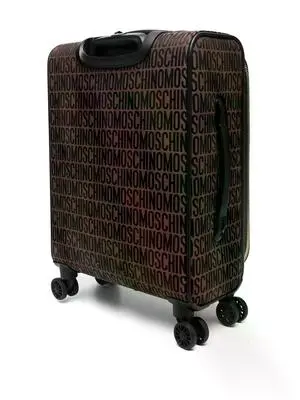 Moschino Monogram-pattern Leather Suitcase