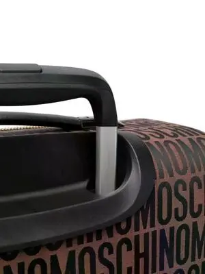 Moschino Monogram-pattern Leather Suitcase