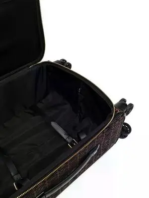 Moschino Monogram-pattern Leather Suitcase