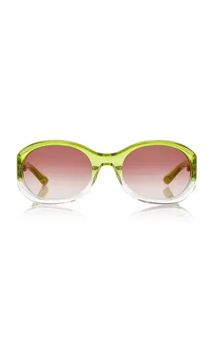 Gucci Round-frame Acetate Sunglasses - Green