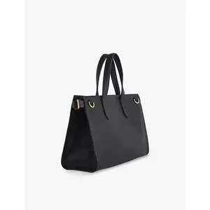 Burberry Small Leather Cotswolds Tote Bag - Black