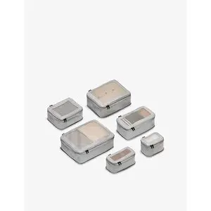 MONOS Compress Nylon Packing Cubes Set Of Six - Grey