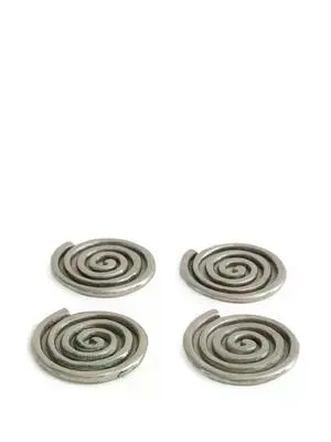 SOPHIE LOU JACOBSEN Spiral Coasters - Silver