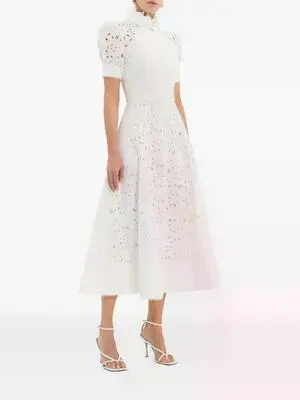 Rebecca Vallance Embroidered Midi Dress
