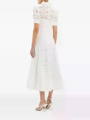 Rebecca Vallance Embroidered Midi Dress