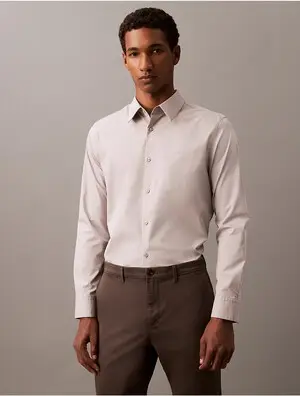 Calvin Klein Slim Stretch Shirt Ash