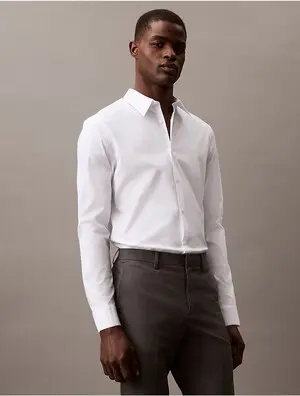 Calvin Klein Slim Stretch Shirt - Brilliant White