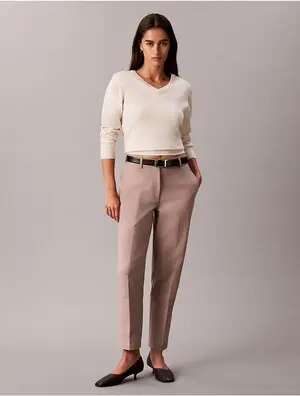 Calvin Klein Cotton Stretch Straight Fit Chino Pants - Dusted Fox