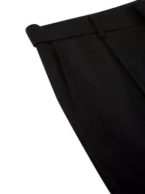 STUDIO TOMBOY Pintuck-detail Trousers - Black