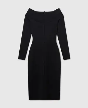 Stella McCartney Sheer Long Sleeve Midi Dress