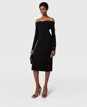 Stella McCartney Sheer Long Sleeve Midi Dress