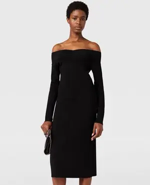 Stella McCartney Sheer Long Sleeve Midi Dress