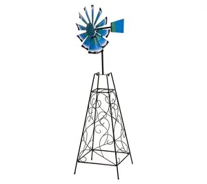 PLOW & HEARTH As Is Flower Shaped Weathervane Wind Spinner - One-color