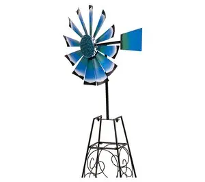 PLOW & HEARTH As Is Flower Shaped Weathervane Wind Spinner
