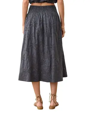 Marine Layer Bea Eyelet Midi Skirt