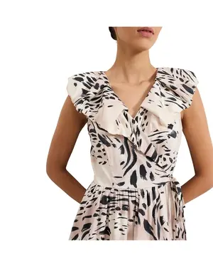 PHASE EIGHT Trix Leopard Print Wrap Dress