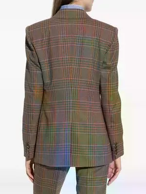 Etro Checked Double-breasted Blazer - Brown