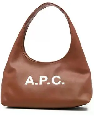 A.p.c. Ninon Logo-print Shoulder Bag - Brown