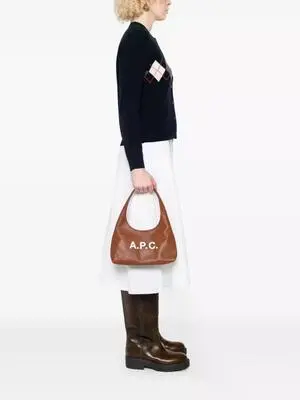 A.p.c. Ninon Logo-print Shoulder Bag - Brown