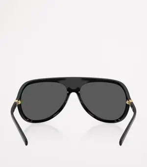Miu Miu Injected Aviator Sunglasses - Black