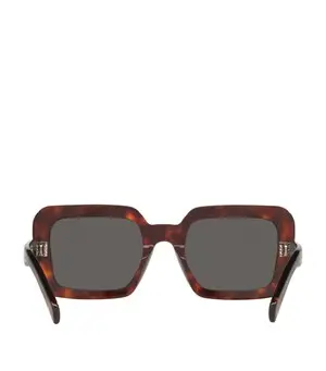 Celine Tortoiseshell Square Triomphe Sunglasses - Brown