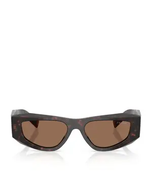 Prada Acetate Pr B19s Sunglasses - Brown