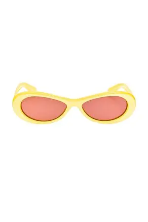 Jacquemus Nuvola Sunglasses - Banana  Silver  & Burgundy