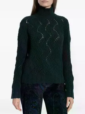 Etro Cashmere High-neck Sweater - Green