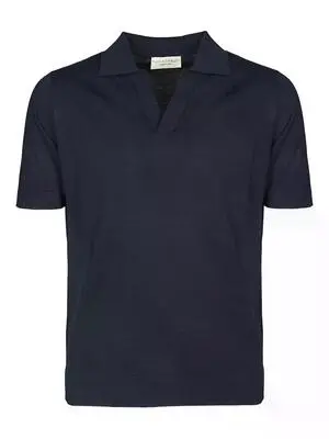 FILIPPO DE LAURENTIIS Polo-collar Short-sleeve T-shirt - Blue