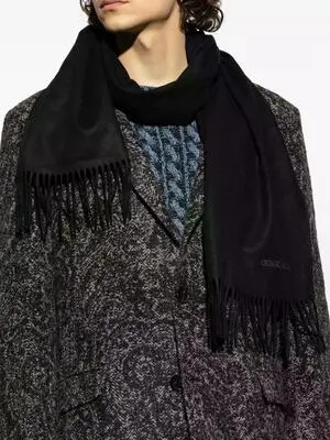 Giorgio Armani Fringed Scarf - Black