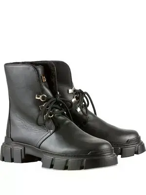 HOGL Winter Chunky-sole Lace-up Ankle Boots - Black