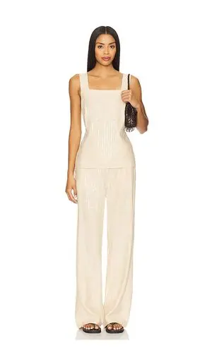 Sanctuary Sequined Linen Blend Tank