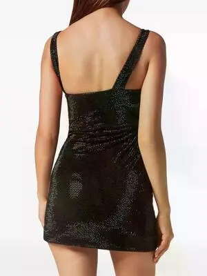 Philipp Plein Crystal-embellished Gathered Minidress