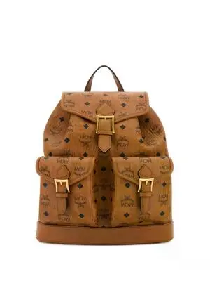 Mcm Small Aren Monogram-print Backpack