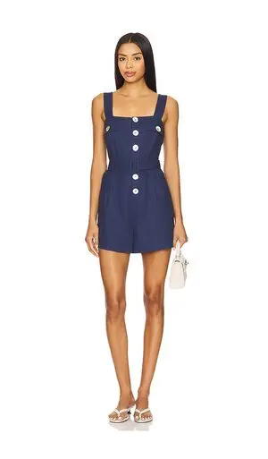 Yumi Kim Georgia Romper - Navy Linen