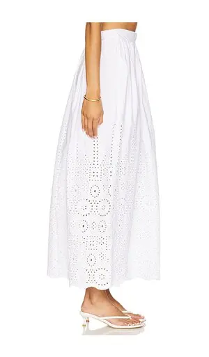 Susana Monaco Embroidered Poplin Maxi Skirt