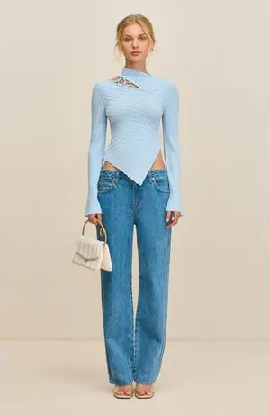 Cult Gaia Tayla Rib Asymmetric Top