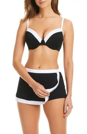 ROD BEATTIE Skirted Bikini Bottoms - Black