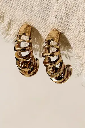 Free People Zuzu Hoop Earrings - Gold