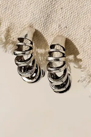 Free People Zuzu Hoop Earrings - Silver