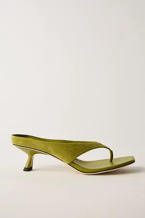 Jeffrey Campbell Luca Thong Heels - Chartreuse Suede