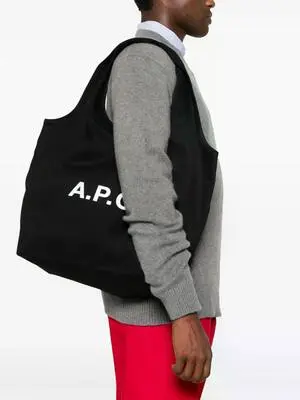 A.p.c. Logo-print Tote Bag - Black