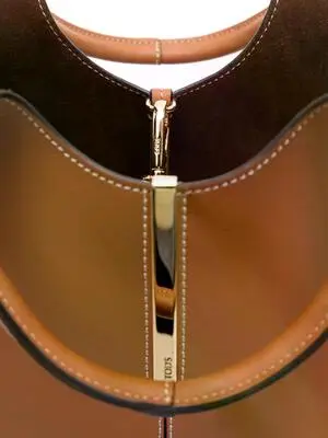 TOD'S Mini Leather Tote Bag - Brown